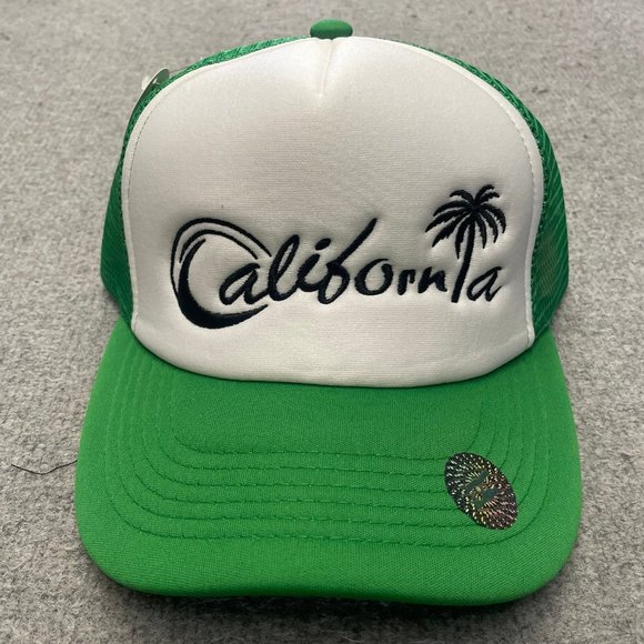Vintage | Accessories | Vintage California Whitegreen Foam Trucker ...